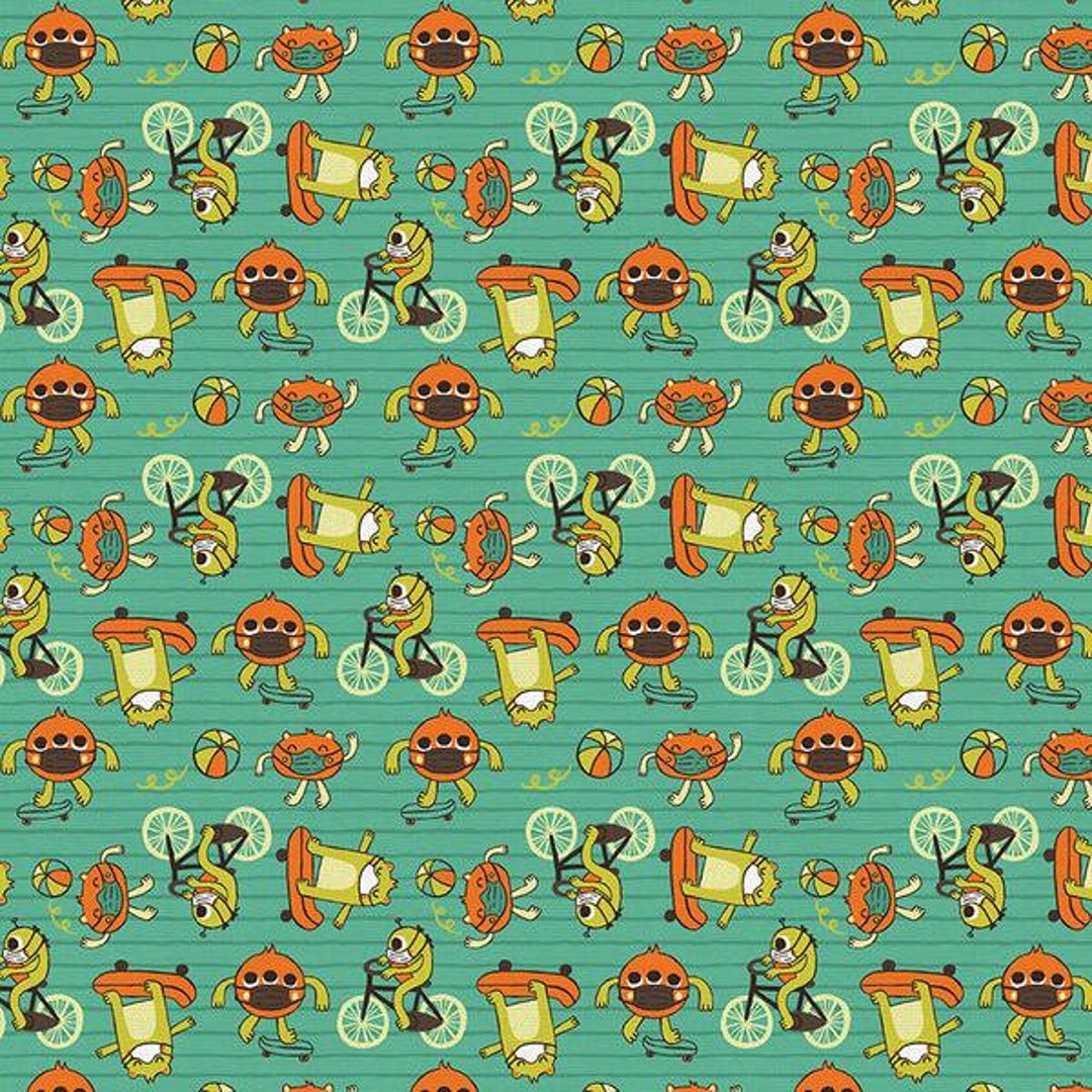 10 X 10 Have Fun Stay Safe Monsters Green by - Etsy