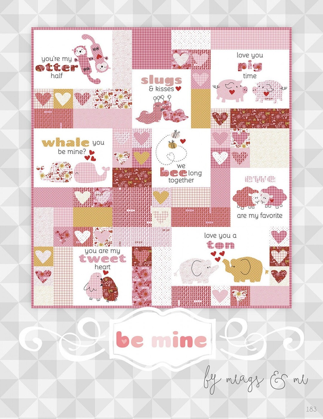 Be Mine Quilt Pattern MAMP183 From Meags and Me - Etsy