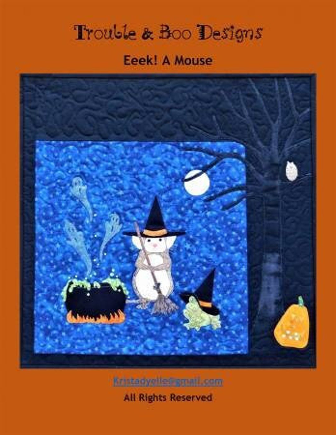 Eeek! A Mouse Halloween Wall Quilt Pattern TB2616 From Trouble & Boo ...