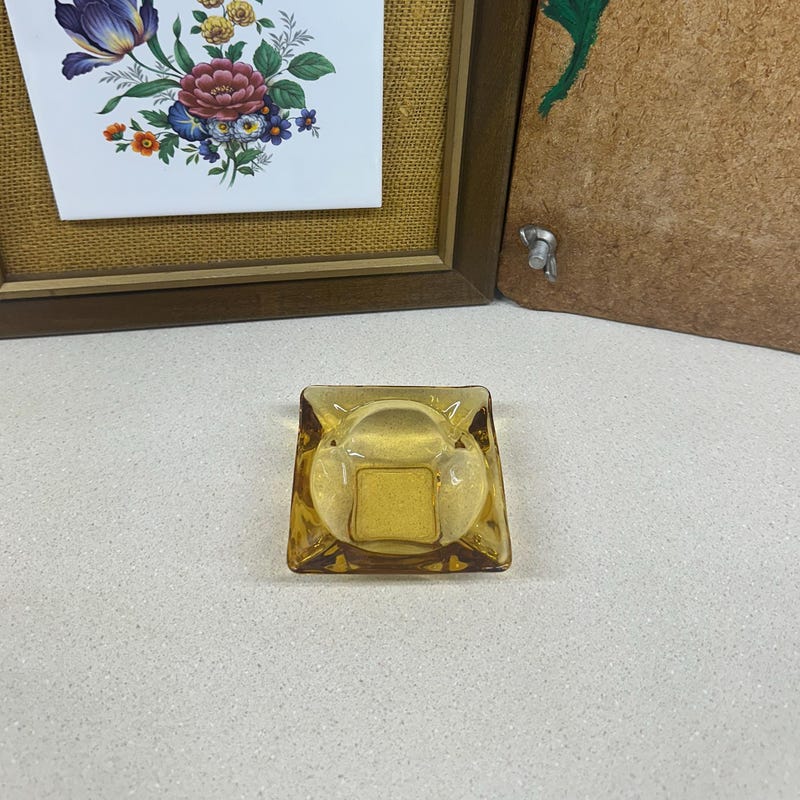Glass Ash Tray Square - Etsy