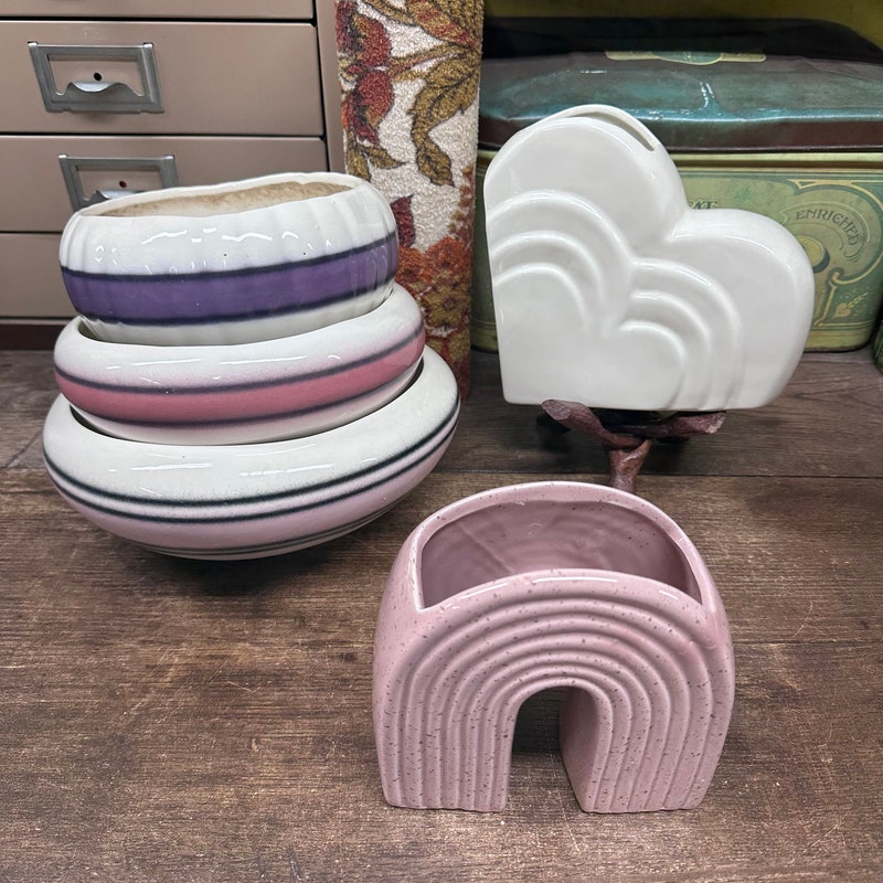 Retro Plant Pot - Etsy