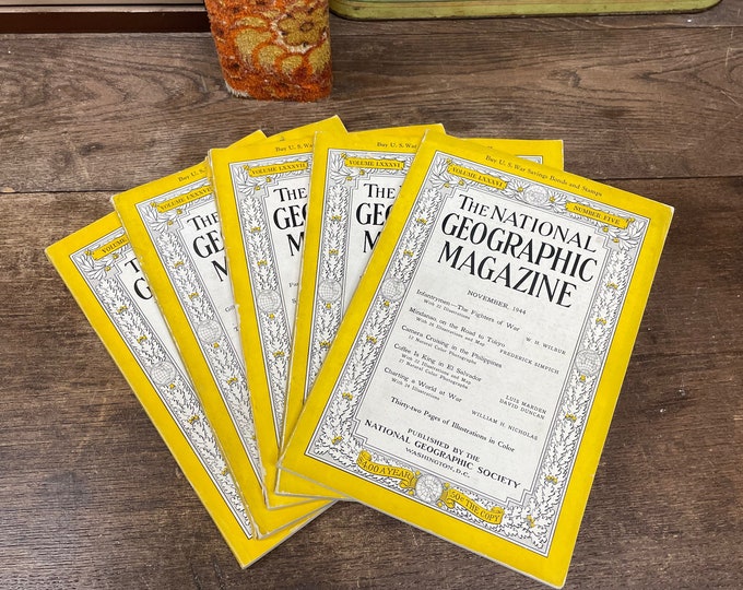 Vintage National Geographic Magazines Set of 5 1940s - Etsy