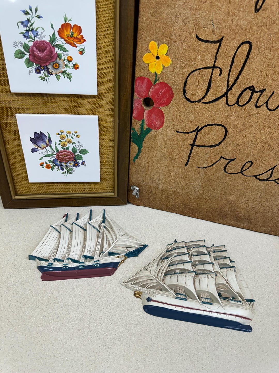 Vintage Ship Wall Hanging Ship Boat Vessel Plastic Wall Decor Home ...