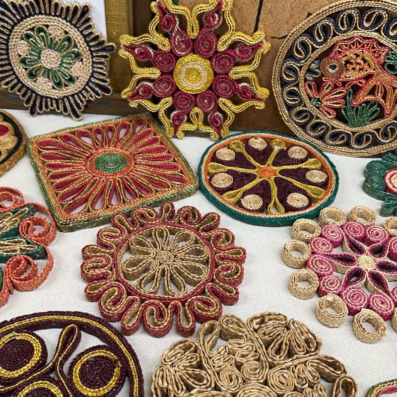 Straw Trivets - Etsy