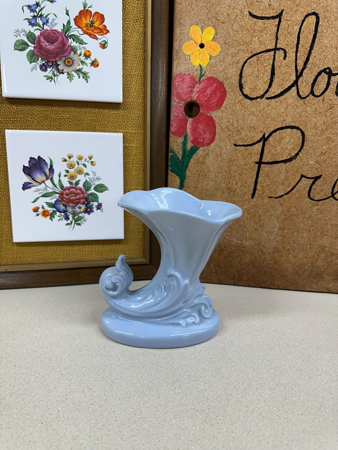 Vintage Light Blue Vase: Farmhouse Cottagecore Decor- SEE DETAILS - Etsy