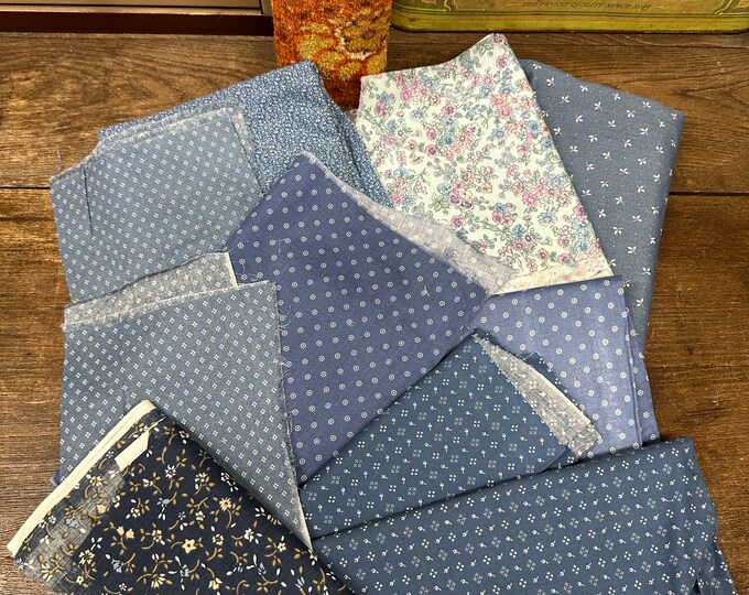 Vintage Fabric Material Vintage Textiles Retro Vintage Craft Blues ...