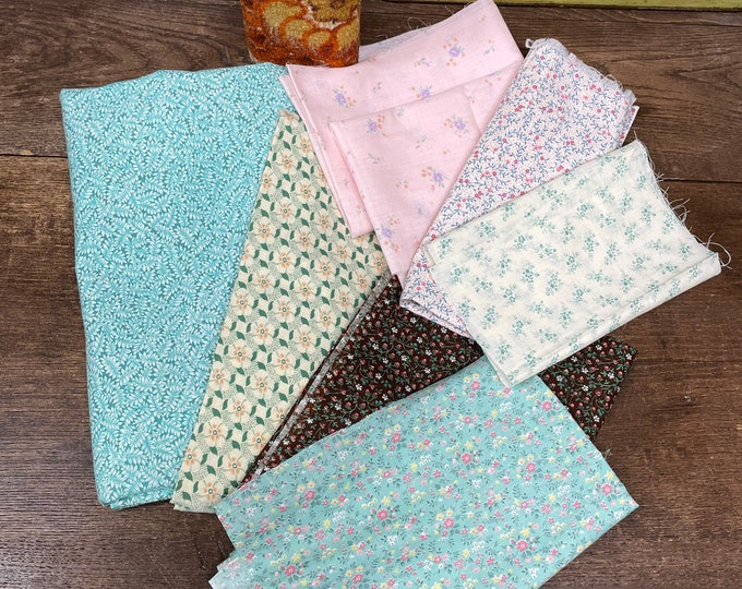 Fabric Material 7 Different Patterns Misc Cut Pieces - Etsy