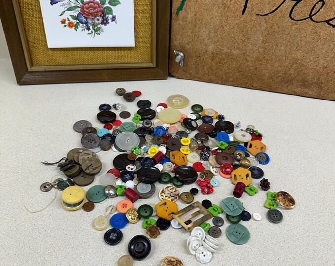 Vintage Buttons Craft Supplies Button Collection Huge Lot - Etsy