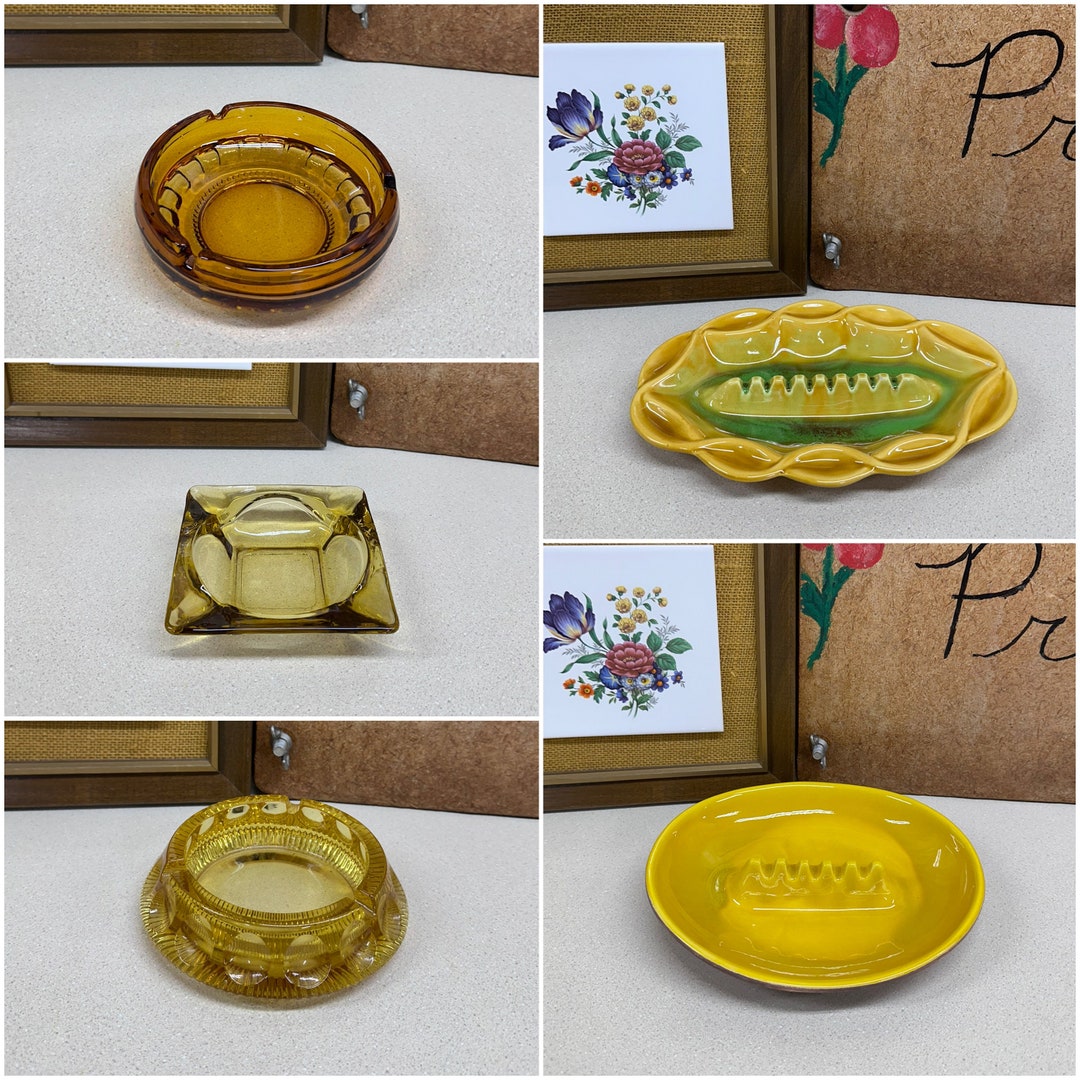 Vintage Ashtrays Retro Mid Century Ashtray Collectible Assorted Designs ...