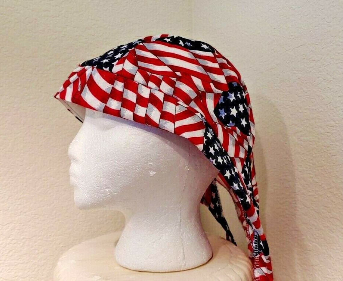 American Flag Welding Welders Hat Surgeon Caps Doo Rag | Etsy