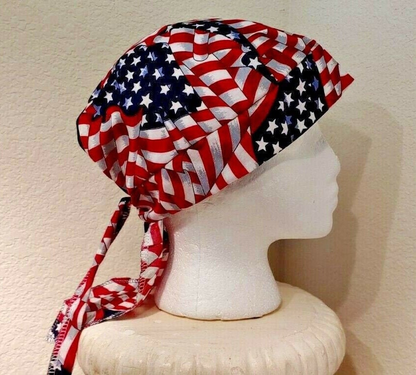 American Flag Welding Welders Hat Surgeon Caps Doo Rag - Etsy
