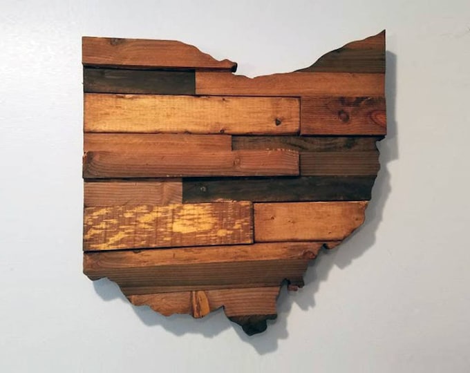 Ohio Rustic Wood State Cut Out, Wood Art Sign, Ohio Wood Sign - Etsy