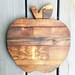 Apple, Wood Apple, Rustic Wood Apple, Wooden Apple Outline, Rustic ...