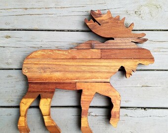 Wood moose | Etsy