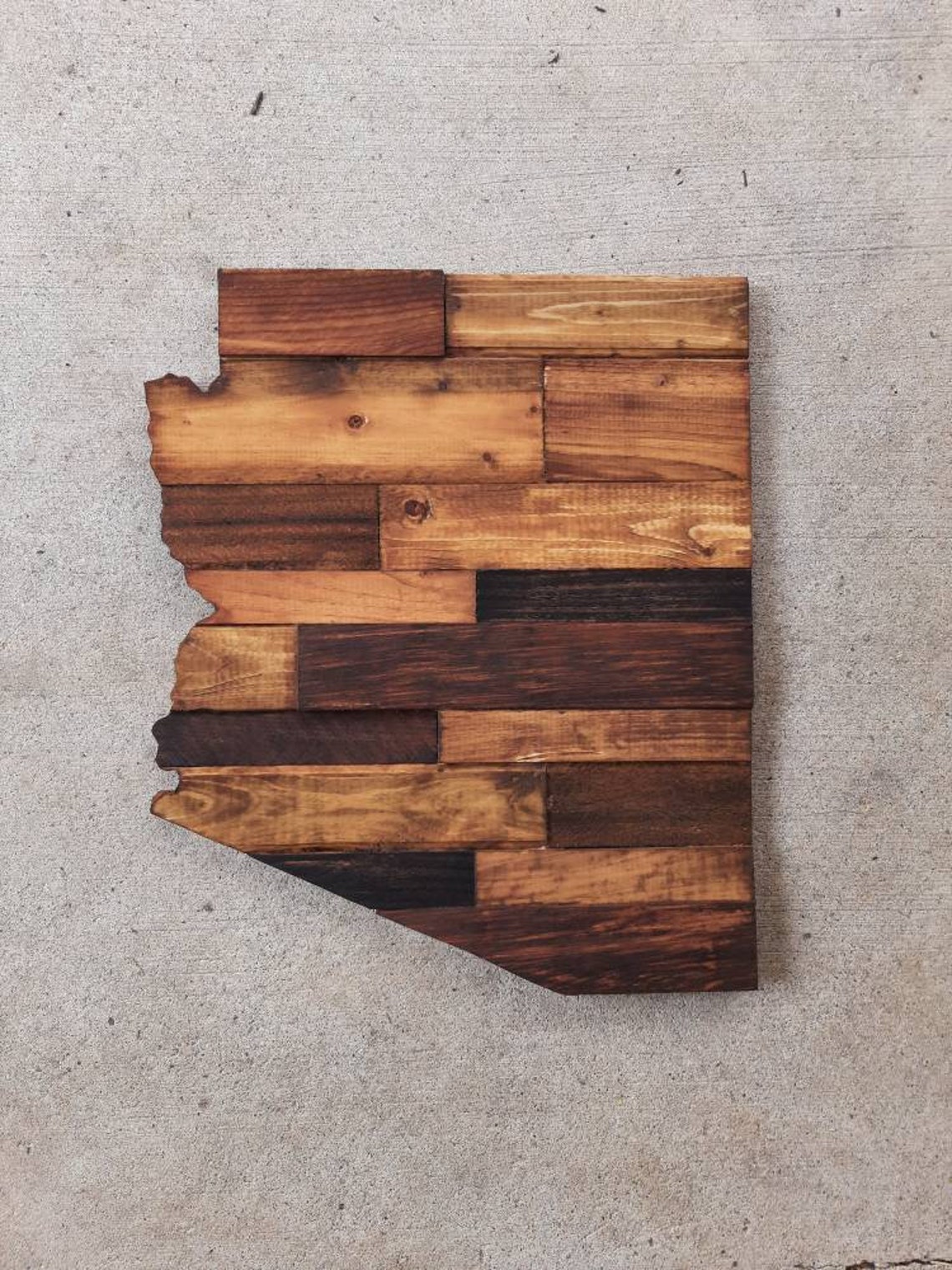 Arizona Rustic Wood State Cut Out Wood Art Sign Arizona Wood - Etsy