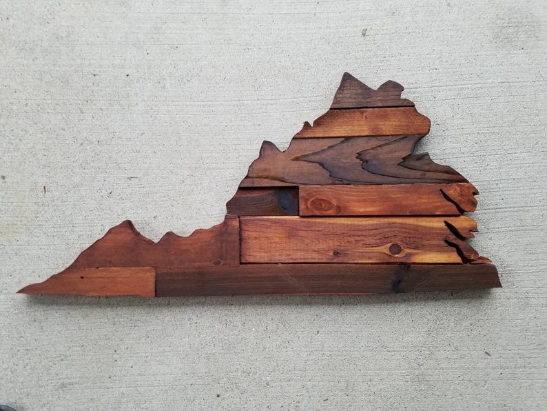 Virginia Wood Sign, Virginia Rustic Wood Sign, Wooden Virginia State ...