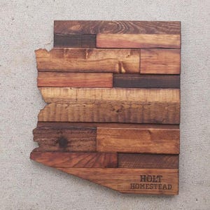 Arizona Rustic Wood State Cut Out, Wood Art Sign, Arizona Wood Sign ...