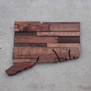 Connecticut Wood Sign, Connecticut Rustic Wood Sign, Wooden Connecticut ...