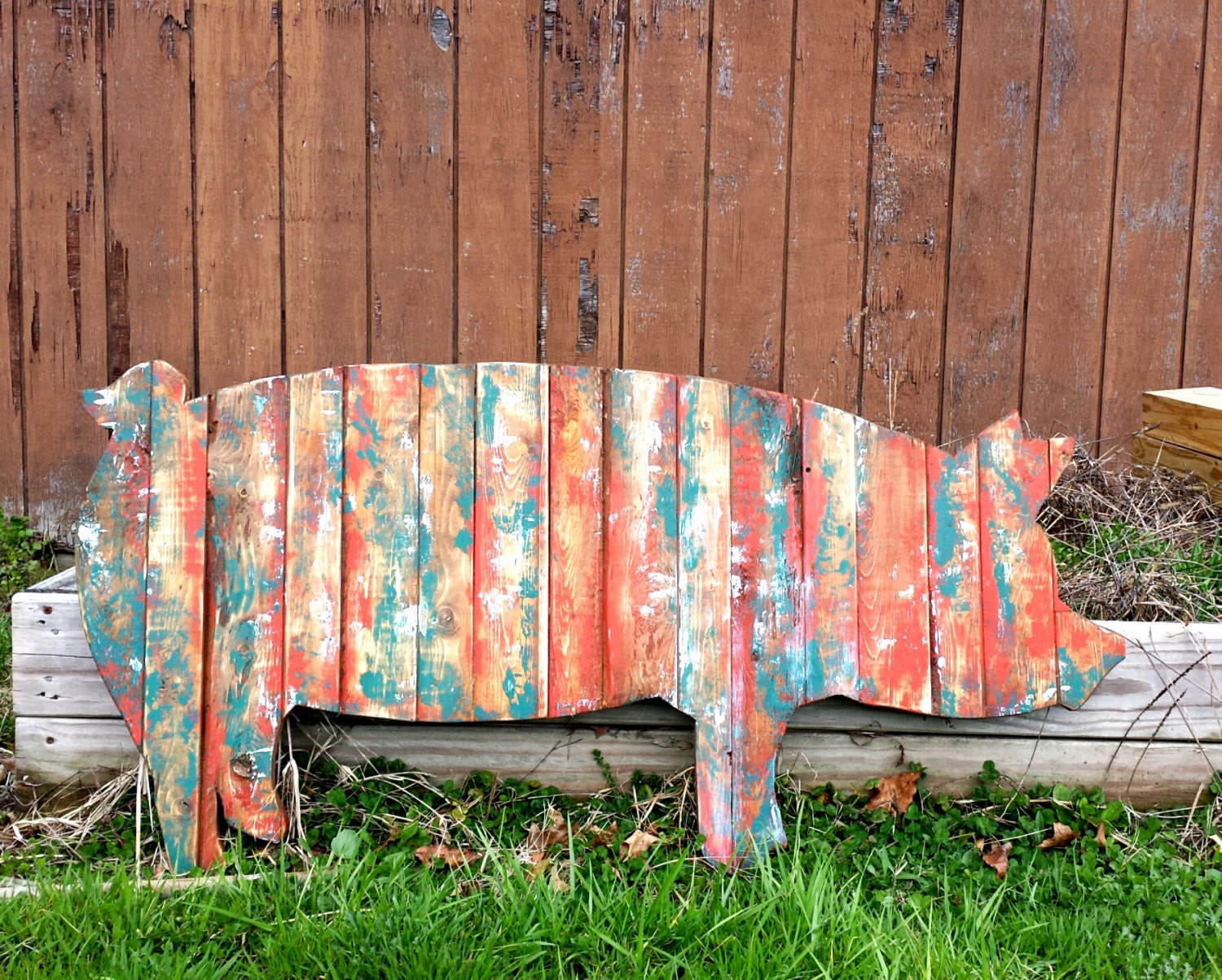 Pig Rustic Wood Cut Out Wooden Pig Outline Rustic Pig Large - Etsy