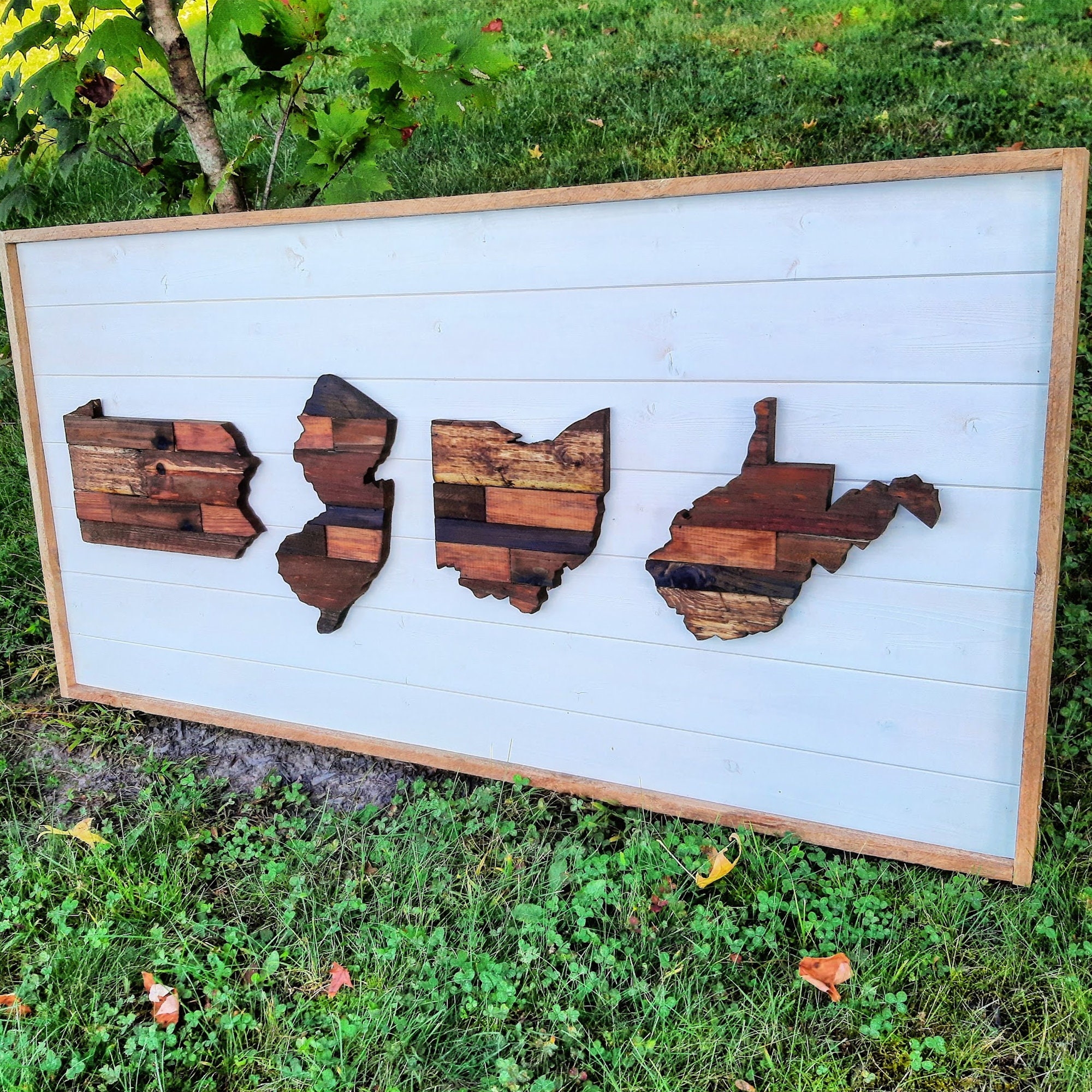 Framed Rustic Wood Country Cut Out Large Country Cutout Wood - Etsy