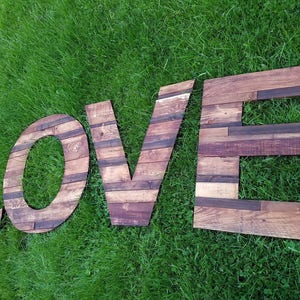 Love, Wood Letters Love, Rustic Wood Love, Wooden Words, Rustic Home ...