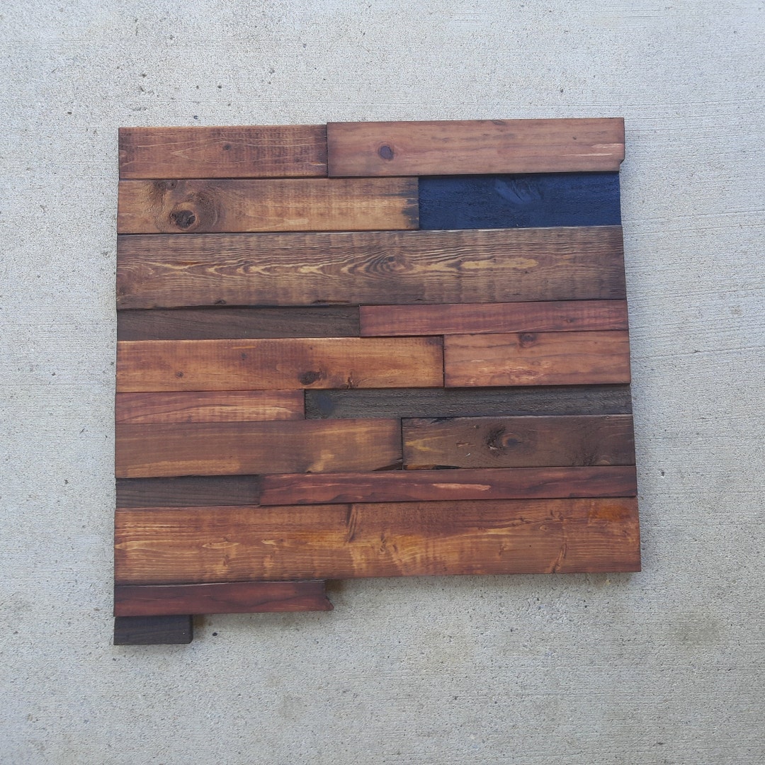 New Mexico Wood Sign, New Mexico State Sign Wall Art Decor, Large Home State Cutout ...