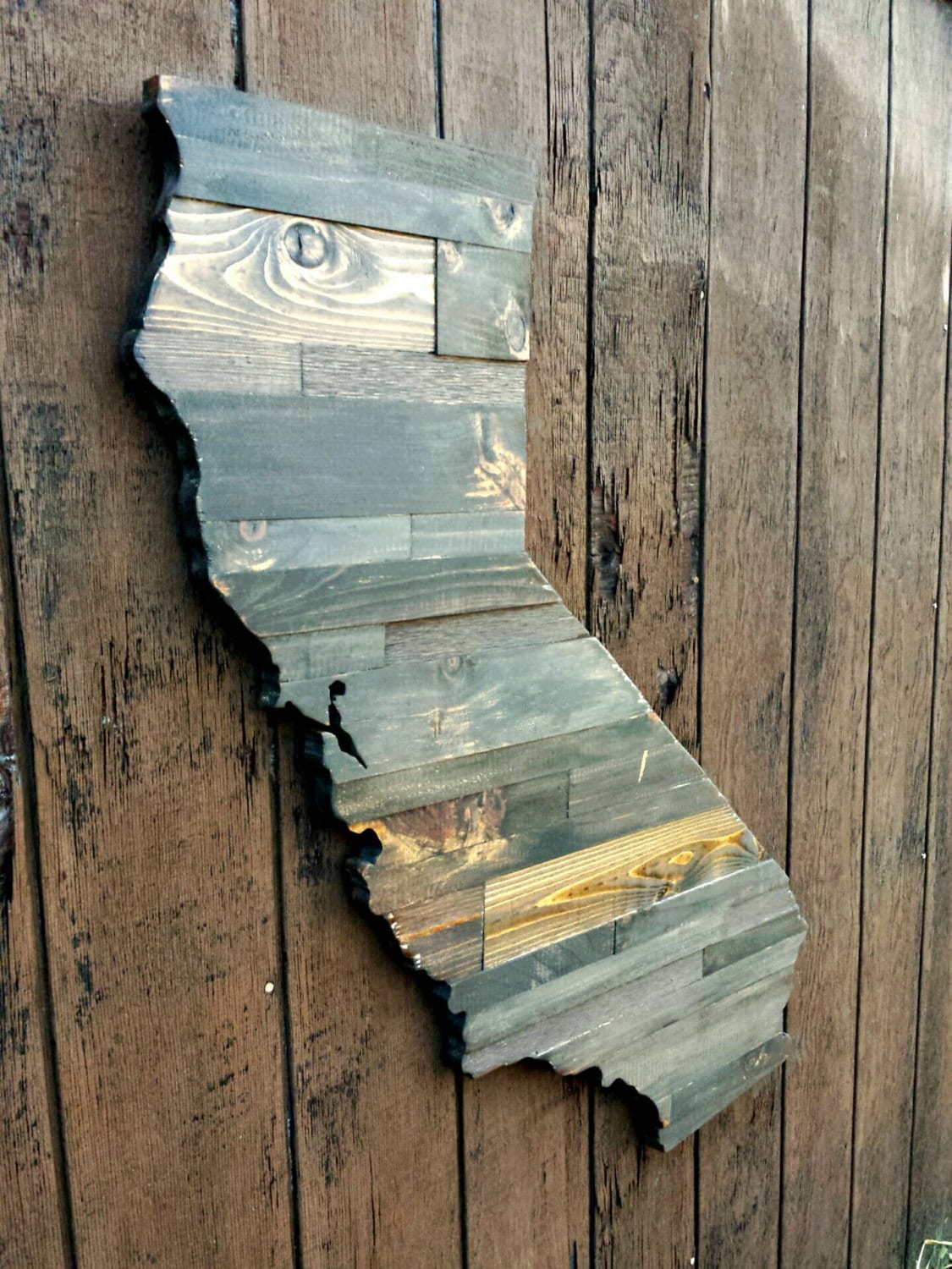 California Rustic Wood State Cut Out, Wood Art Sign,california Sign ...