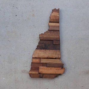 New Hampshire Wood Sign, New Hampshire State Sign Wall Art Decor, Large ...