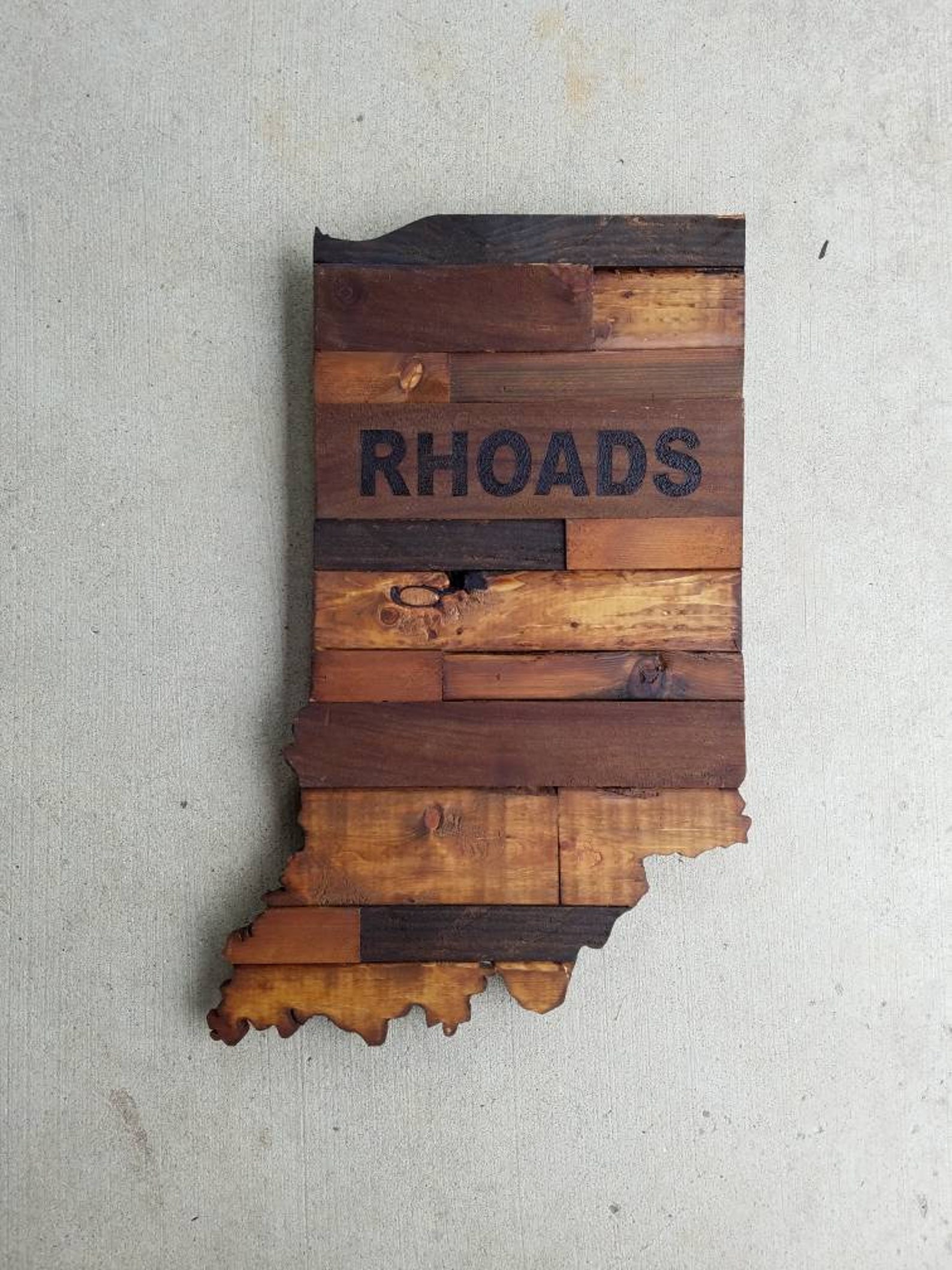 Indiana Wood Sign Indiana Rustic Wood State Cutout Indiana | Etsy