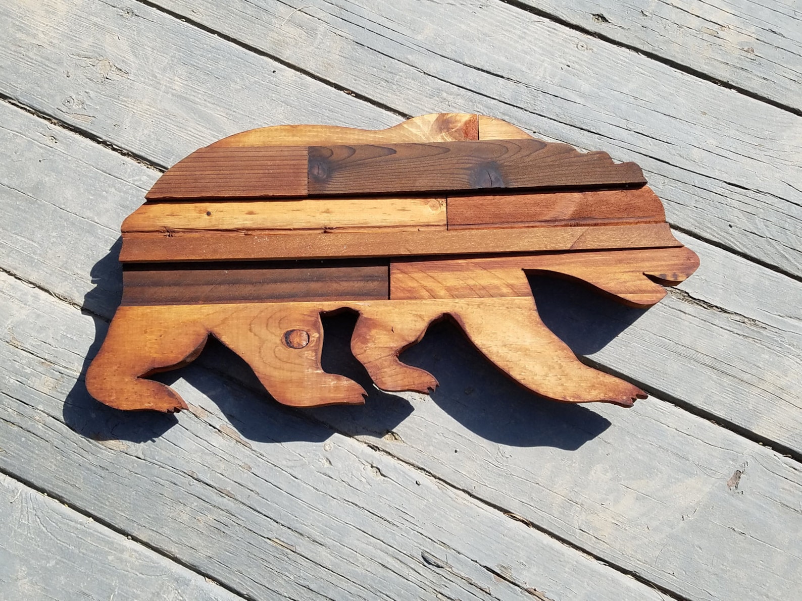 California Bear Wood Bear Rustic Wood Bear Wooden Bear | Etsy