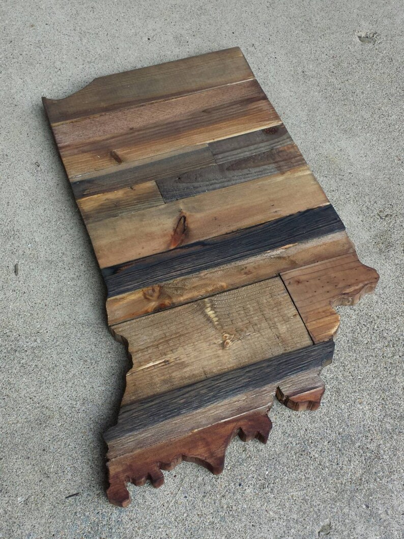 Indiana Wood Sign Indiana Rustic Wood State Cutout Indiana | Etsy