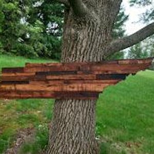 Tennessee Rustic Wood State Cut Out, Wooden Tennessee State Outline ...