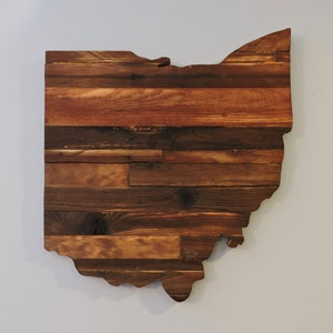 Ohio Rustic Wood State Cut Out, Wood Art Sign, Ohio Wood Sign - Etsy