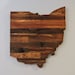 Ohio Rustic Wood State Cut Out Wood Art Sign Ohio Wood Sign - Etsy