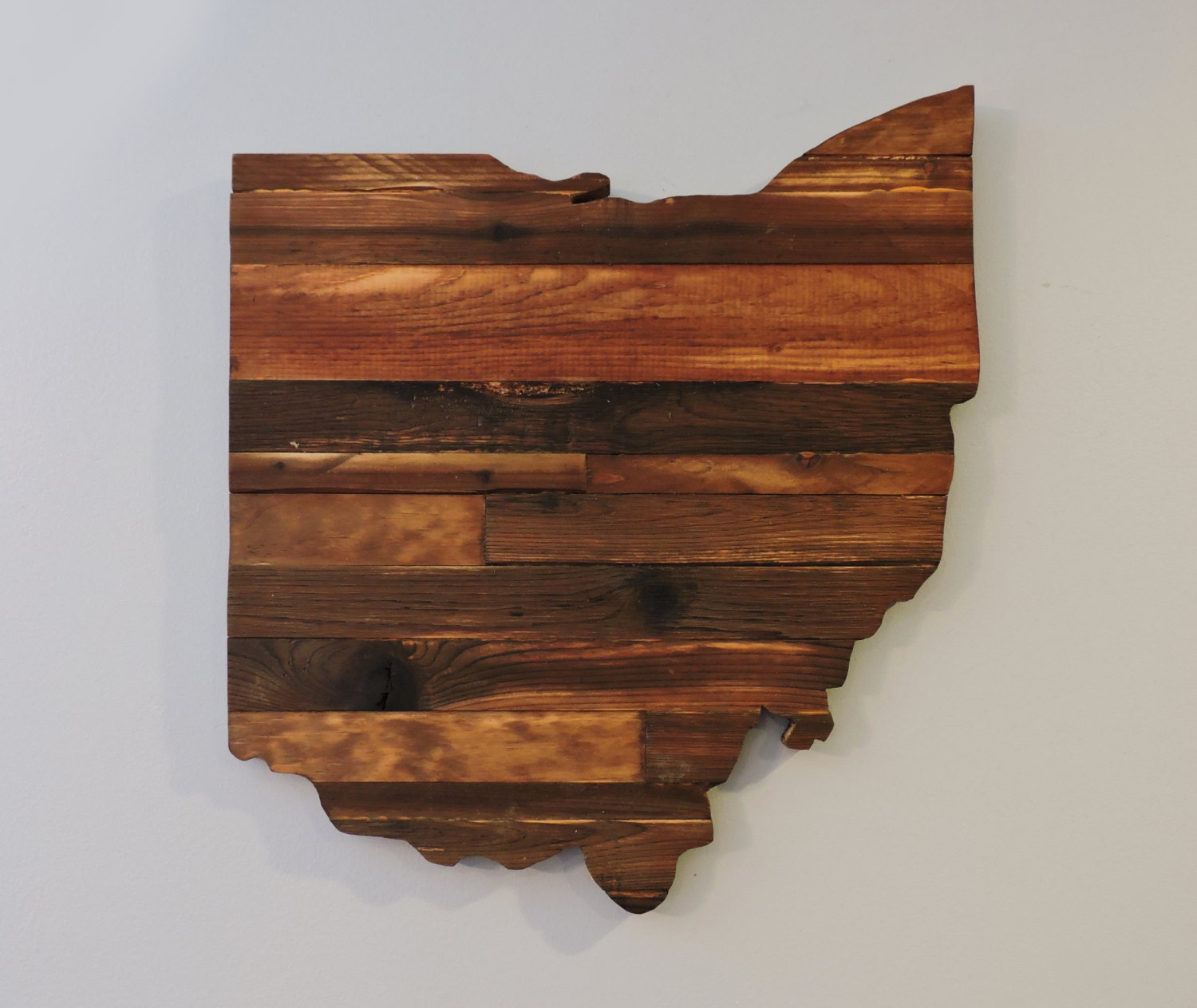 Ohio Rustic Wood State Cut Out Wood Art Sign Ohio Wood Sign | Etsy