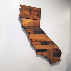 California Rustic Wood State Cut Out, Wood Art Sign,california Sign ...