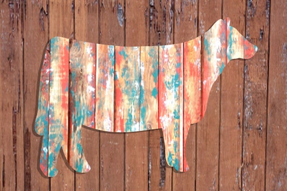 Cow Decor Rustic Cow Farm Art Heifer Wood Heifer Heifer | Etsy