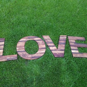 Love, Wood Letters Love, Rustic Wood Love, Wooden Words, Rustic Home ...