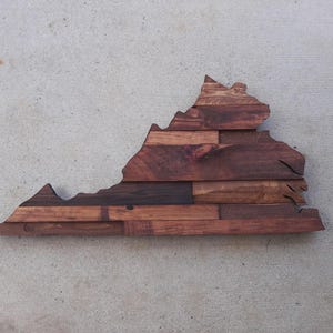 Virginia Wood Sign, Virginia Rustic Wood Sign, Wooden Virginia State ...