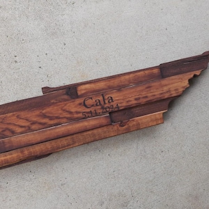 Tennessee Rustic Wood State Cut Out, Wooden Tennessee State Outline ...