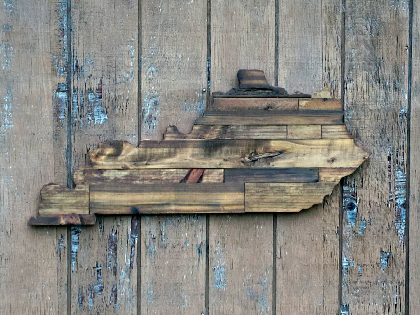Kentucky Rustic Wood State Cut Out Wooden Kentucky State - Etsy