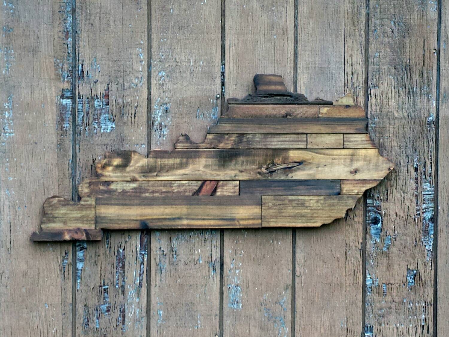 Large Wood Kentucky Sign, Rustic Kentucky Wall Art, Reclaimed Wood ...