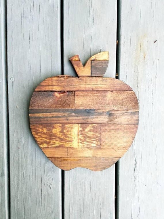 Apple Wood Apple Rustic Wood Apple Wooden Apple Outline - Etsy