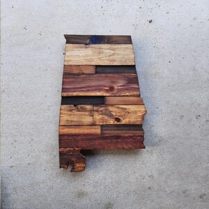 Alabama Wood Sign, Alabama Rustic Wood Sign, Wooden Alabama State ...
