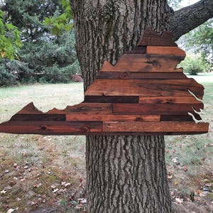 Virginia Wood Sign, Virginia Rustic Wood Sign, Wooden Virginia State ...