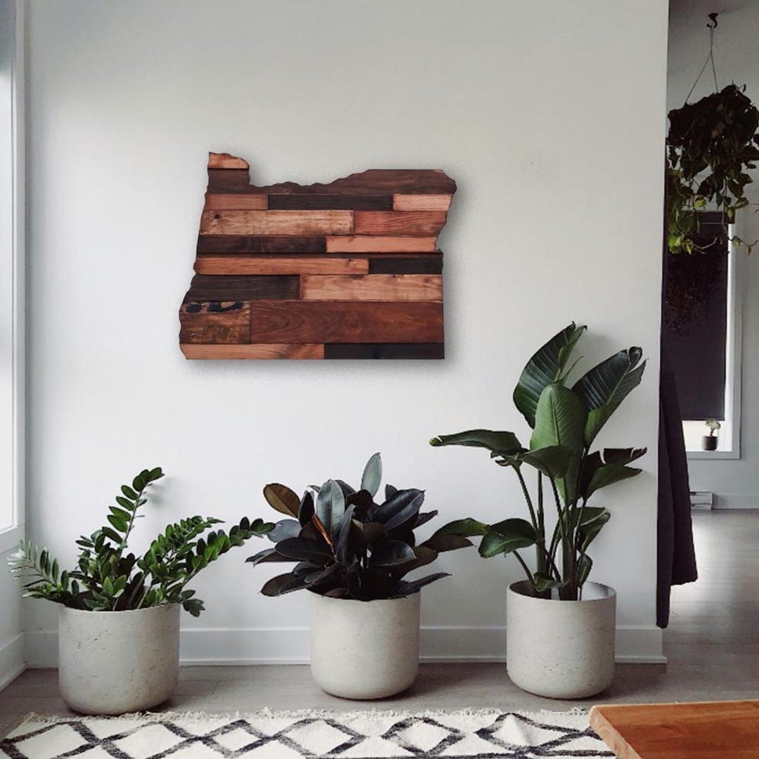 Oregon Wood Sign | Oregon Wall Art | Handmade Pallet Wood Cutout ...