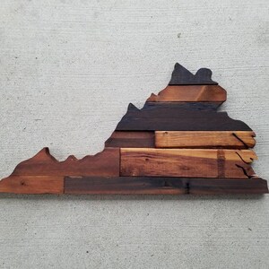 Virginia Wood Sign, Virginia Rustic Wood Sign, Wooden Virginia State ...