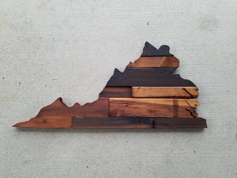 Virginia Wood Sign Virginia Rustic Wood Sign Wooden Virginia | Etsy