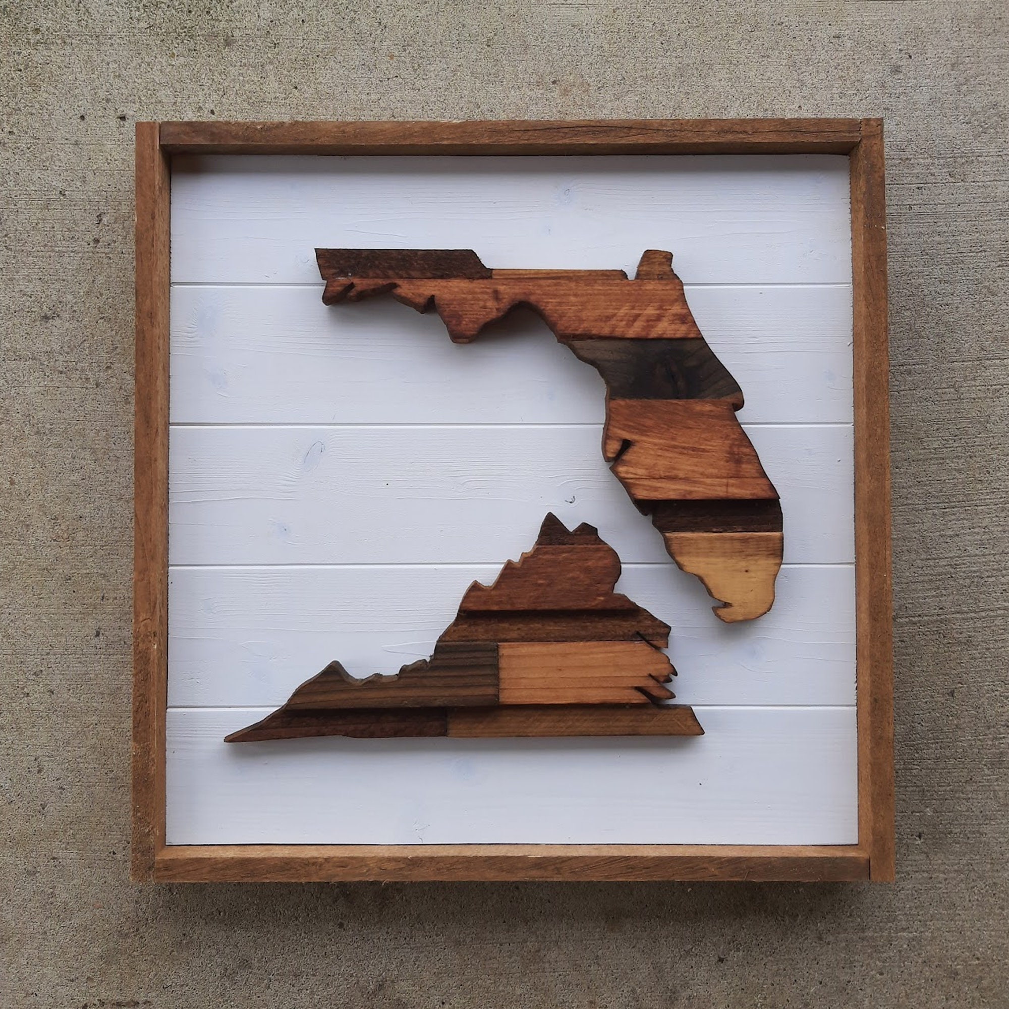 Framed Rustic Wood Country Cut Out Large Country Cutout Wood - Etsy