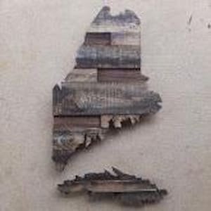 Black Rustic Wood State Cut Out, Large State Cutout, Wood State Outline ...